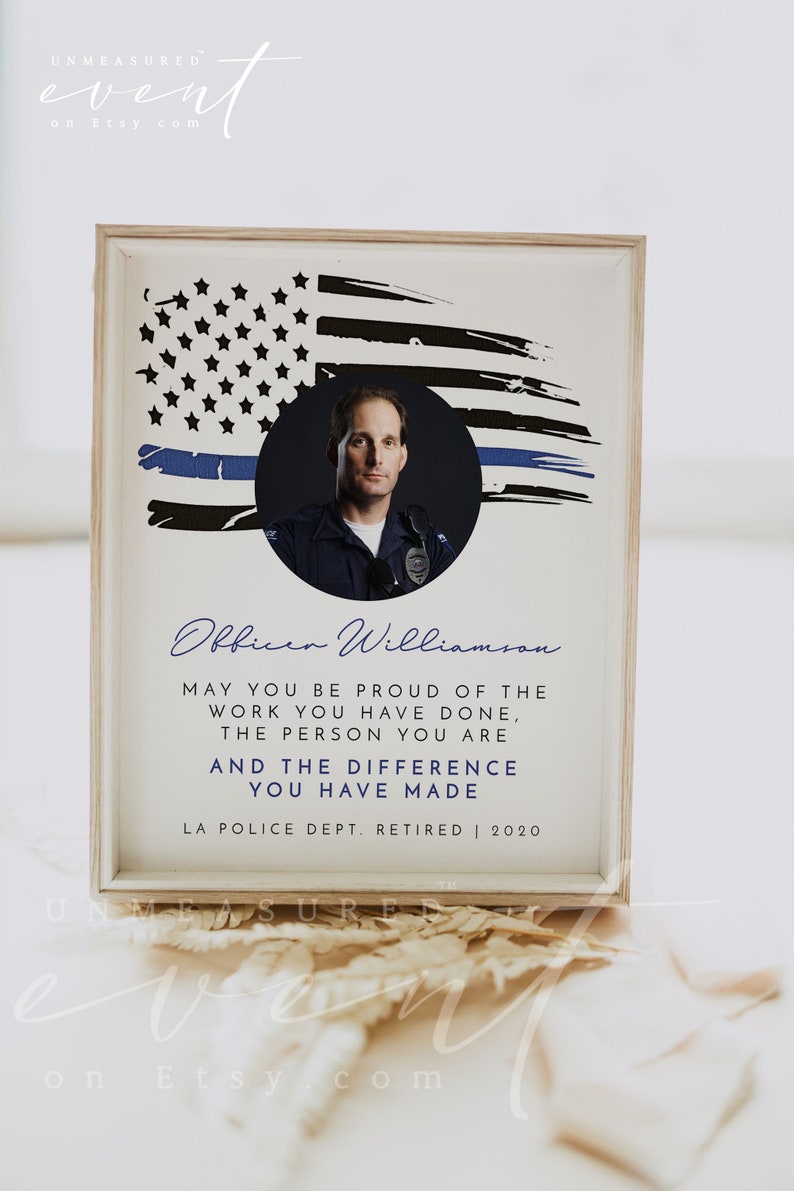 Police Retirement Welcome Sign Template Police Thank You Sign - Etsy