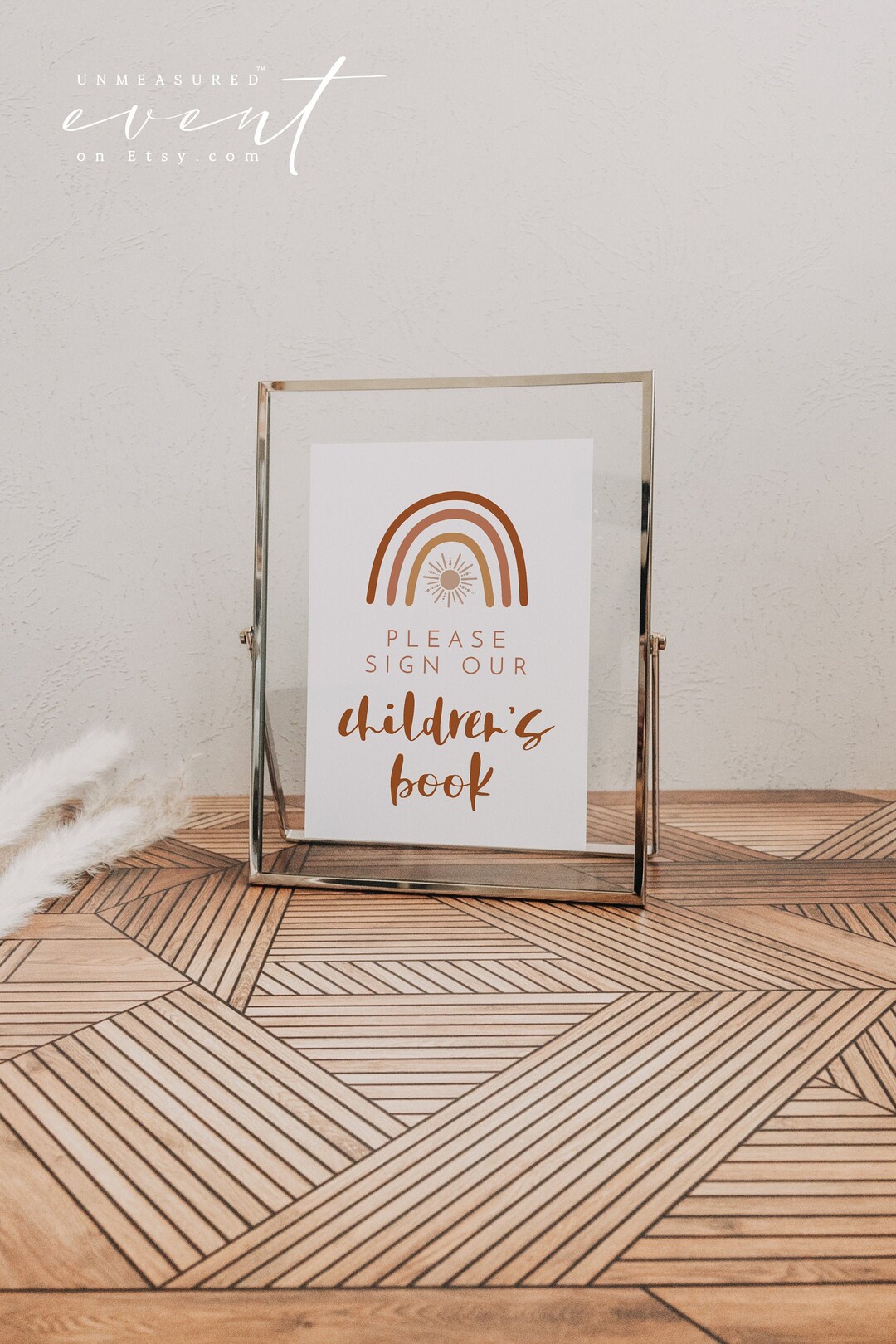 TINLEY Sign Our Children's Book Sign Template, Bohemian Rainbow Baby ...