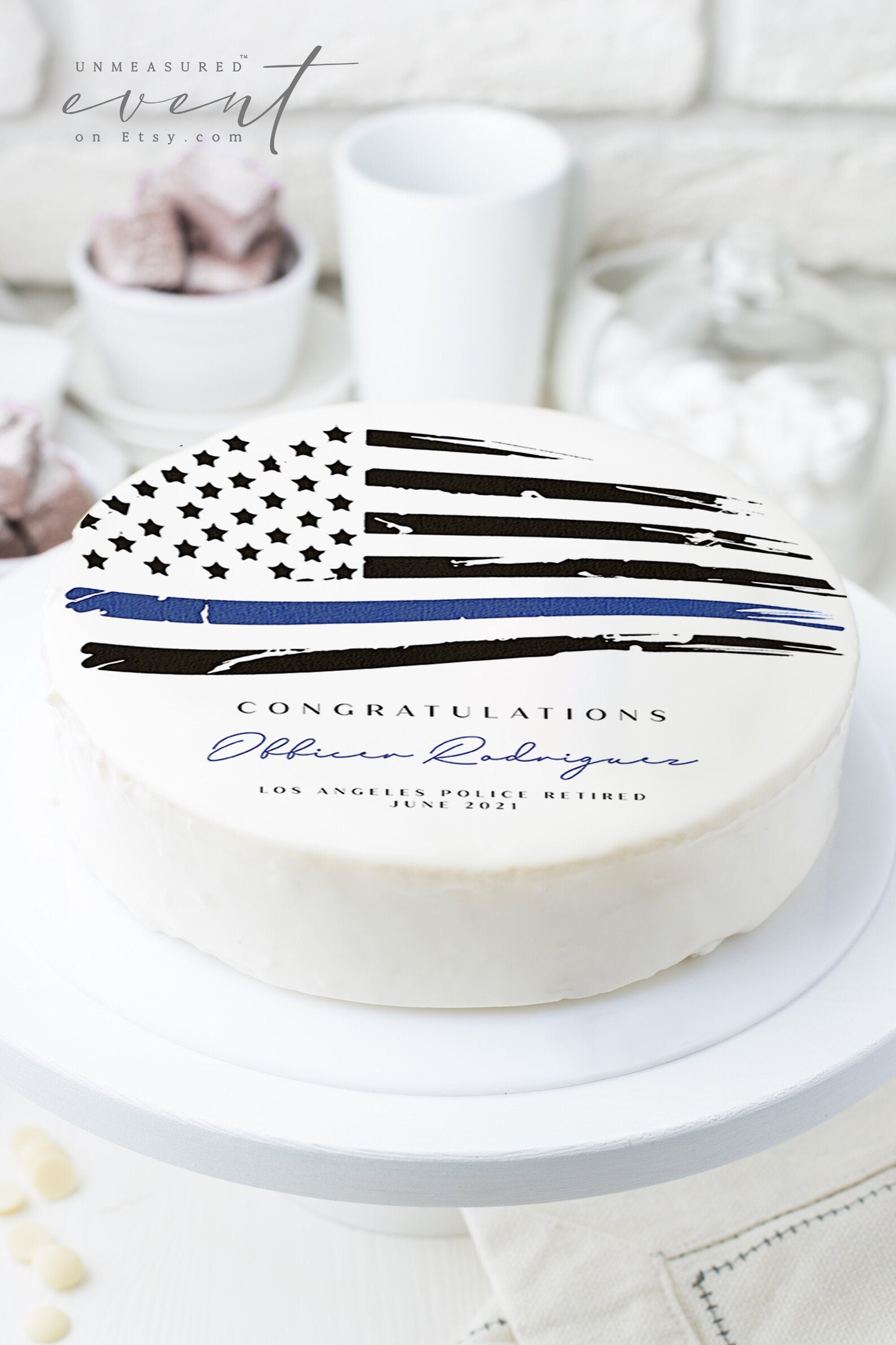 Police Cake Topper TEMPLATE Printable Police Retirement Cake - Etsy ...