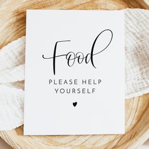 PRINTED + SHIPPED Food Table Sign, Baby Shower Food Display Sign ...