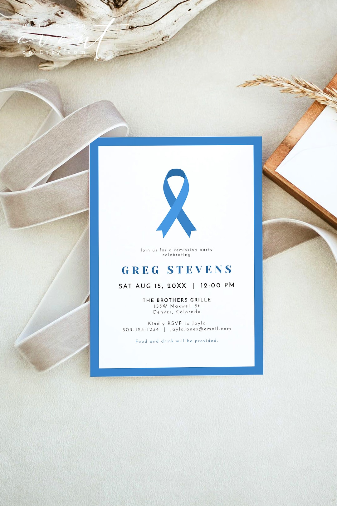 Cancer Remission Invitation Template, Colon Cancer Remission Party ...
