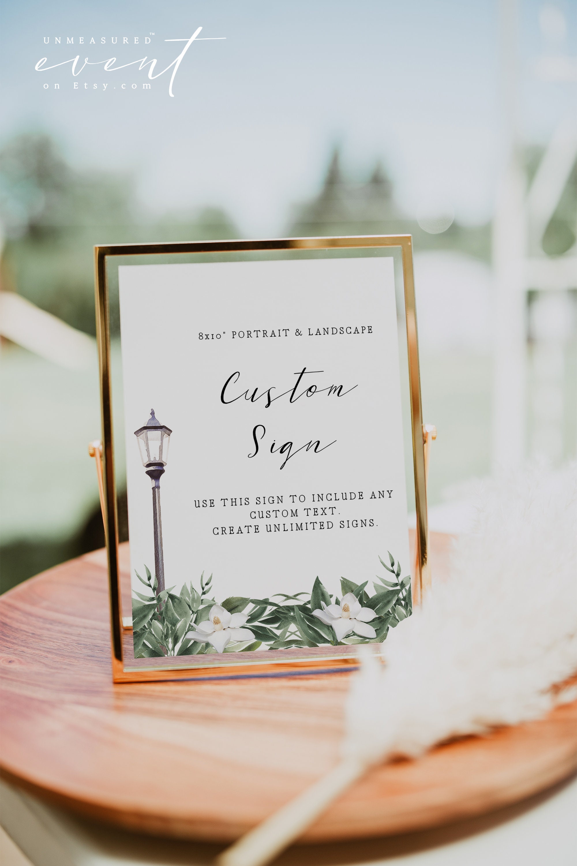 NOLA Magnolia Custom 8x10" Sign Template, New Orleans Wedding Signage ...