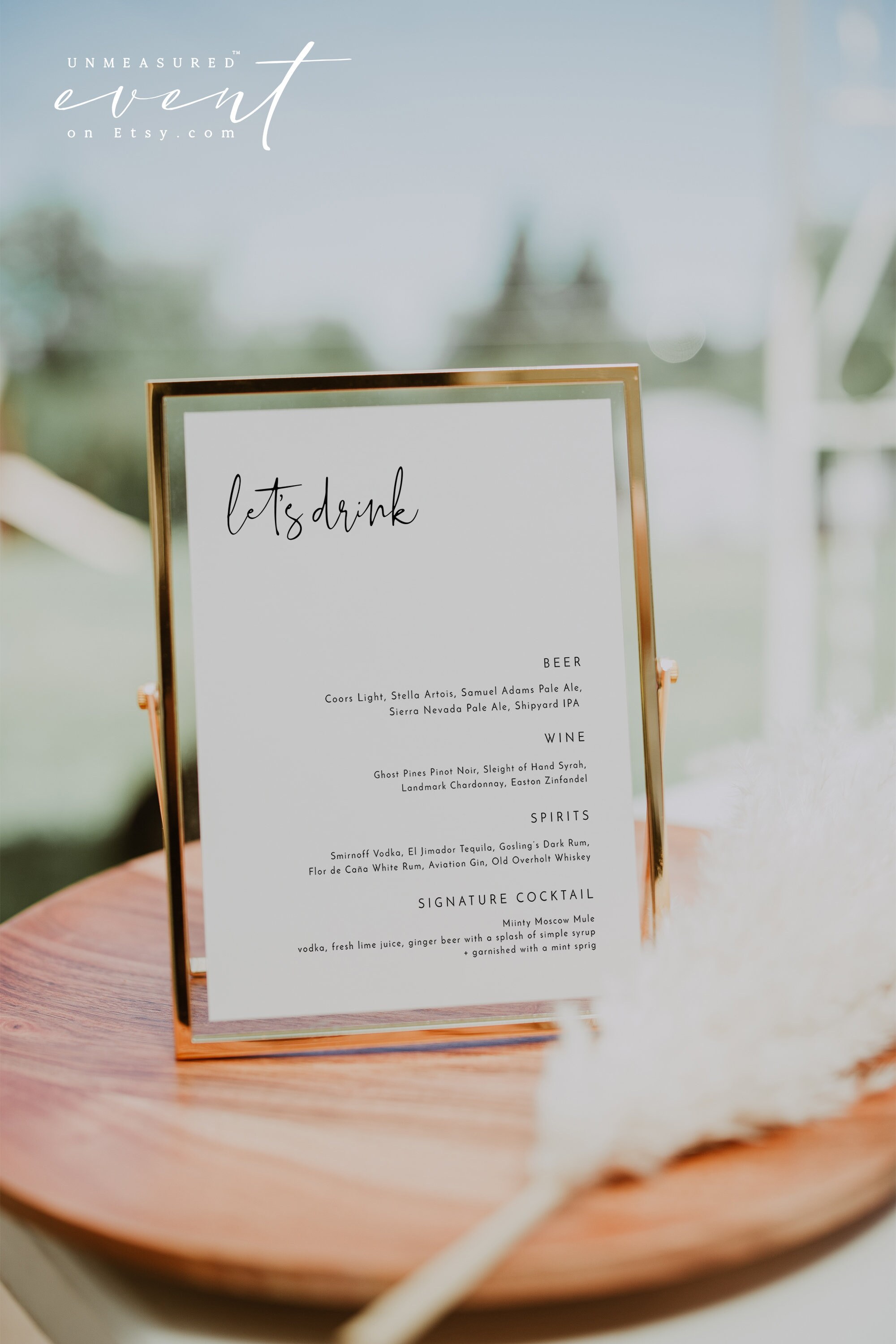 Weddings Instant Download Menu Template Printable Menu Dinner Menu 