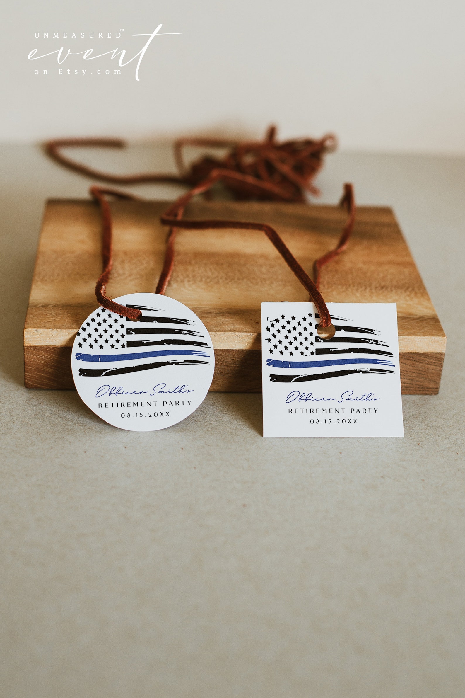 POLICE Round Sticker Template, Thin Blue Line Favor Sticker Printable ...