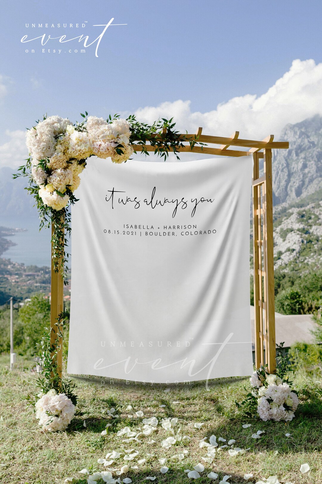 ADELLA Minimalist Wedding Ceremony Backdrop Wedding Tapestry - Etsy