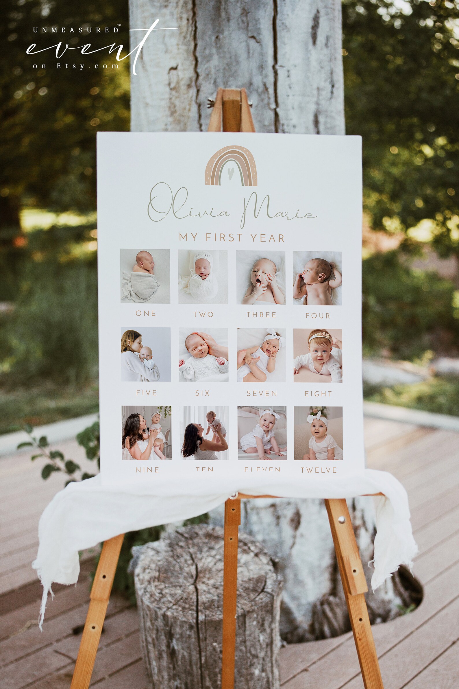 GITA Photo Milestone Poster First Birthday Milestone Sign - Etsy