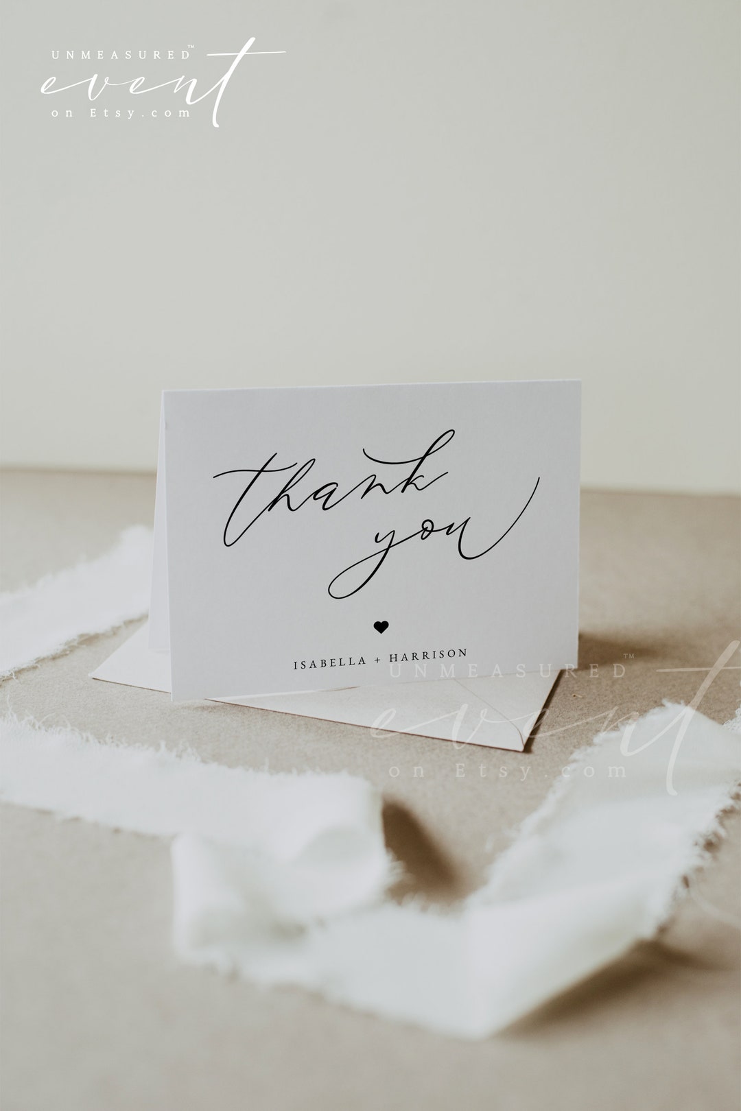 MARAH Minimalist Thank You Card Template, Printable Thank You Card ...