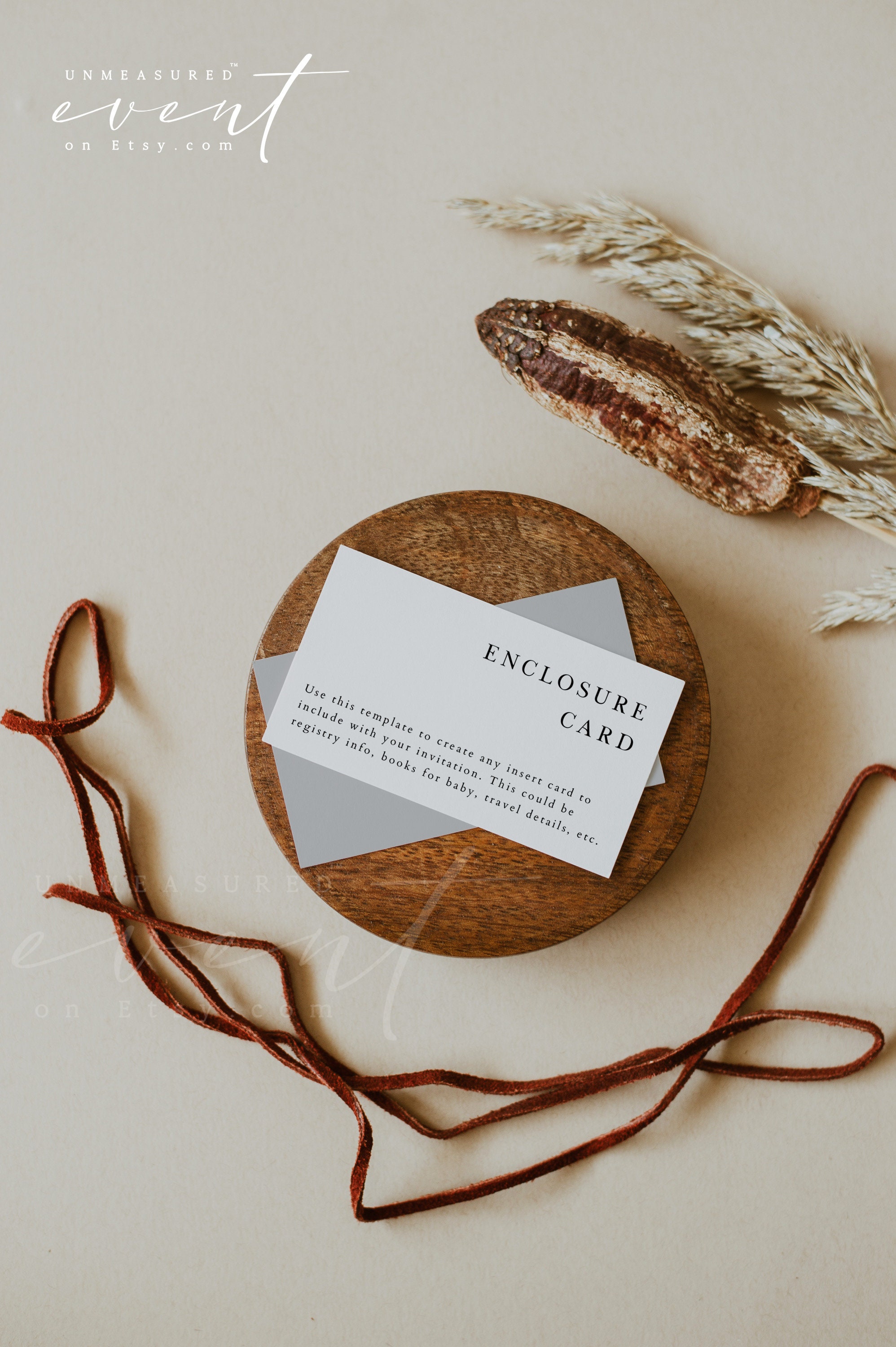 HARPER Minimal Enclosure Card Template Enclosure Cards for - Etsy