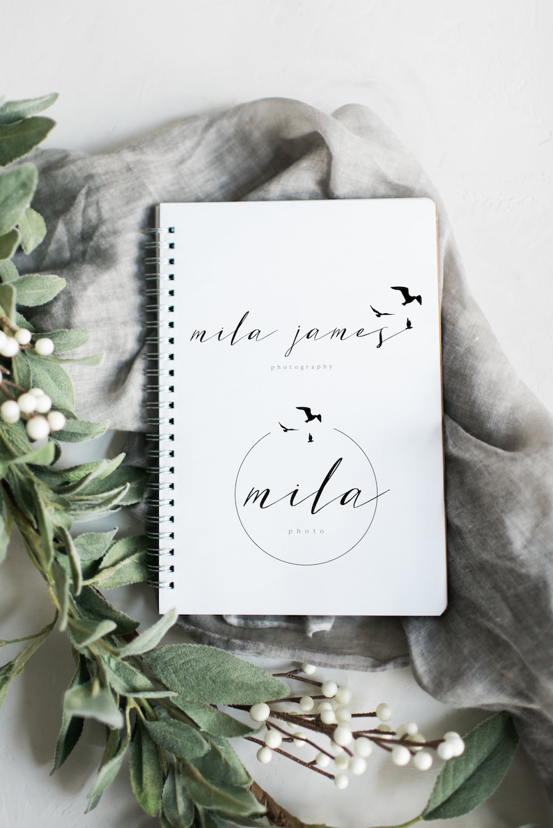 Bird Logo and Watermark Template Script Logo Outdoor Logo | Etsy Canada