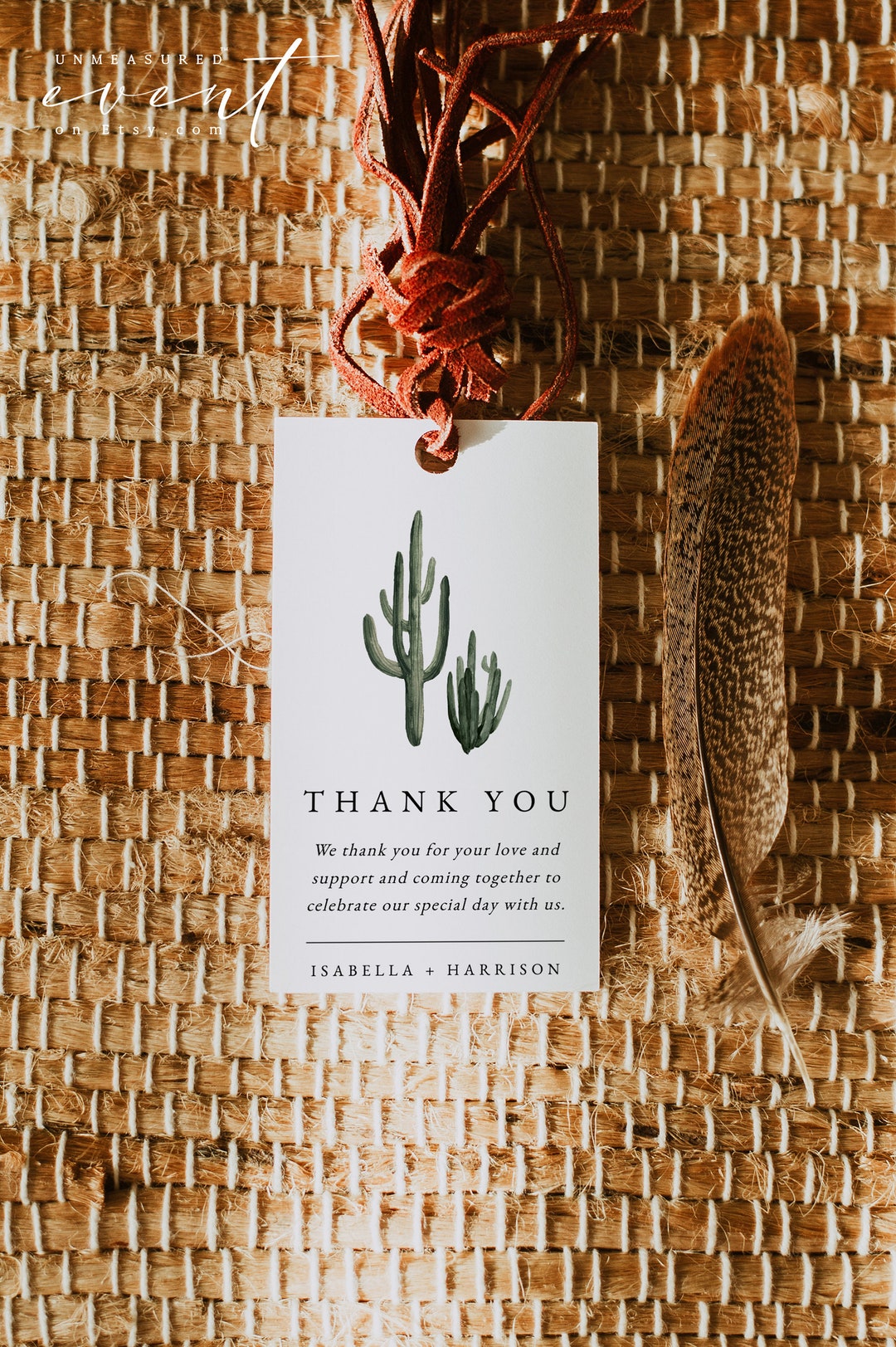 ELEANOR Cactus Favor Tag Template, Cactus Wedding Favor Tag, Cactus ...
