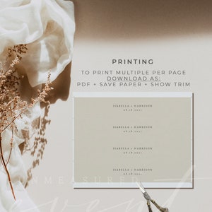 MONA Cream Minimalist Wedding Invitation Belly Band Template, Band for ...