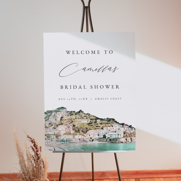 Amalfi Coast Inspired Welcome Sign - Etsy