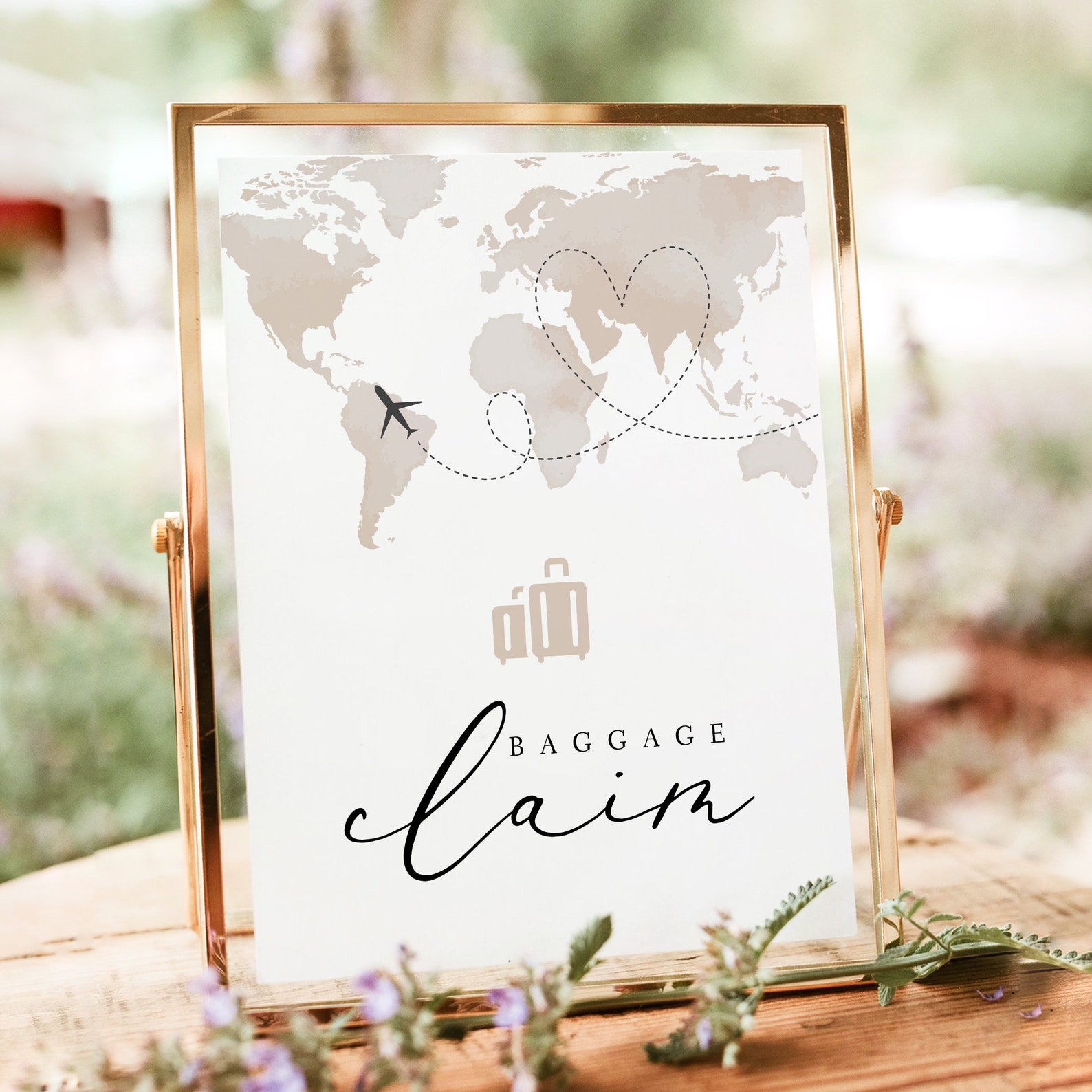 CARMEN PRINTED + SHIPPED Baggage Claim off Sign, 8x10" Airplane Baby ...