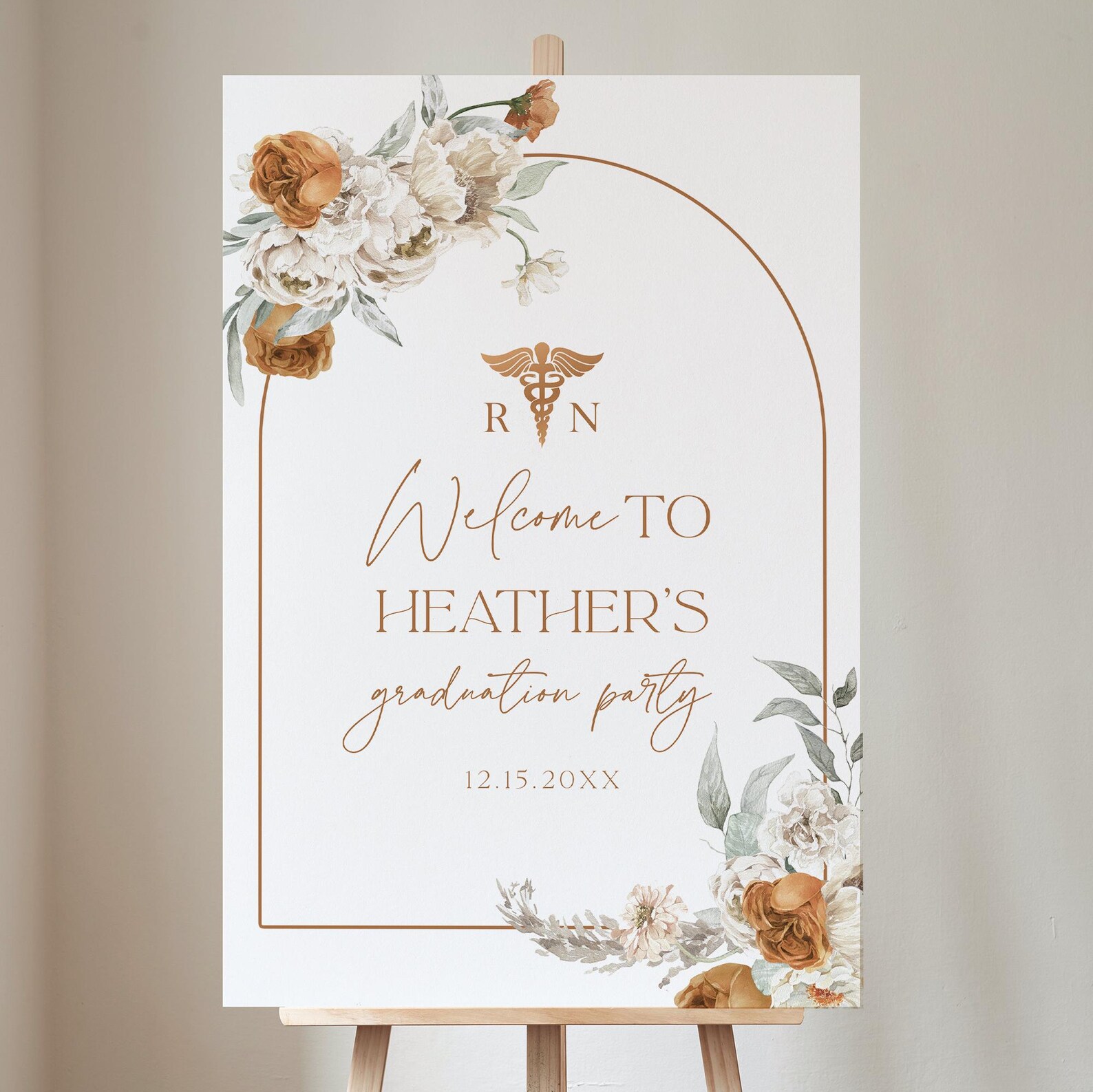 BOHEME Bohemian Nurse Graduation Welcome Sign Template Terracotta RN ...
