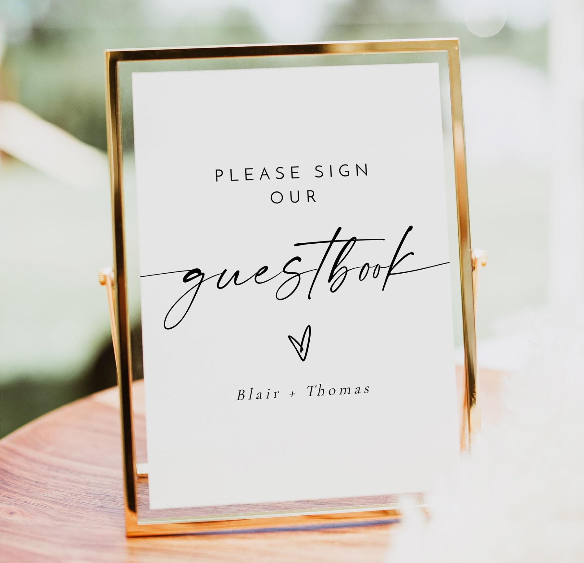 Wedding Guest Book Sign, Please Sign Our Guestbook Sign Printable ...