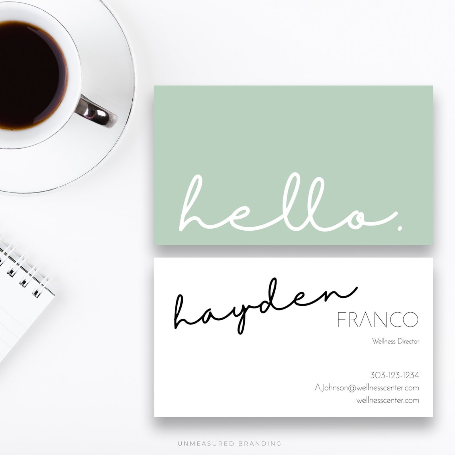 Minimalist Business Card Template Hello Business Card - Etsy