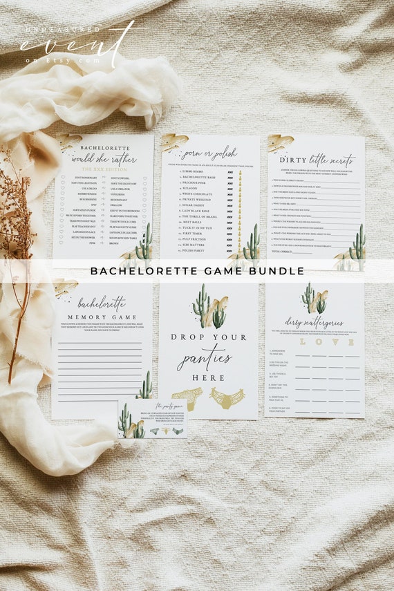 ROWEN Bachelorette Game Bundle Cactus Bachelorette Games - Etsy