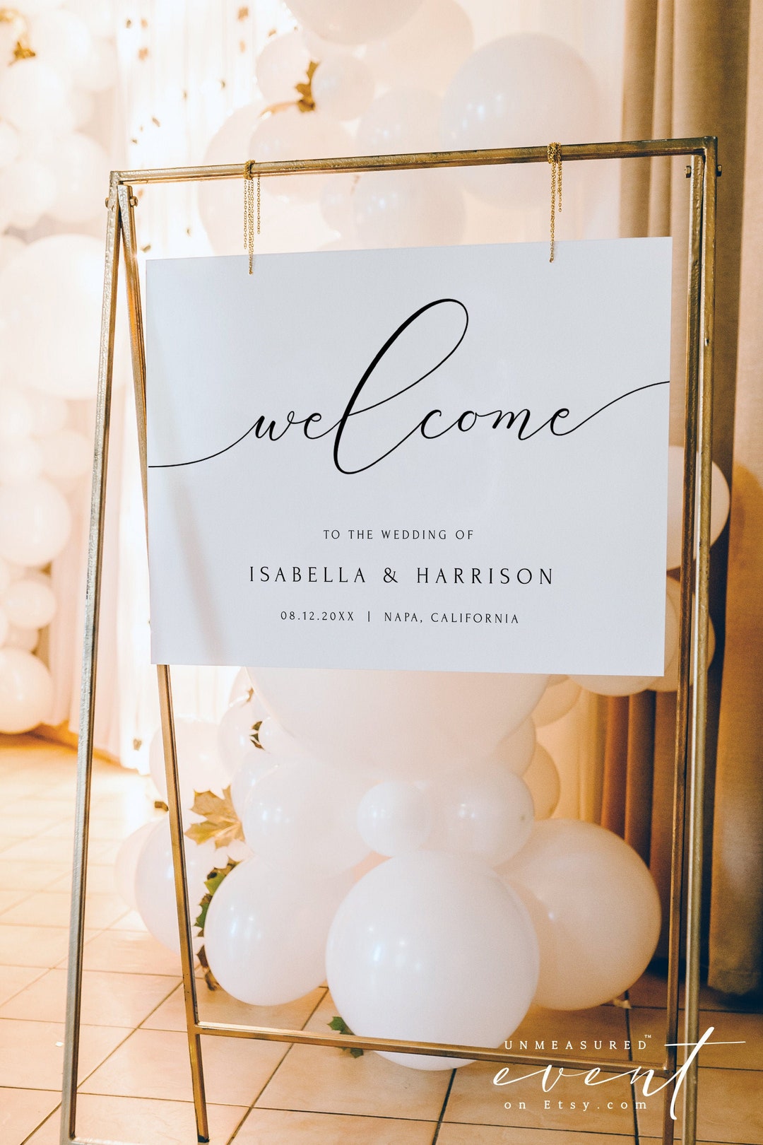 Wedding Welcome Sign, Minimalist Wedding Welcome, Modern Minimalist ...