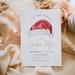 Minimalist Christmas Party Invitation Template, Modern Santa Hat ...