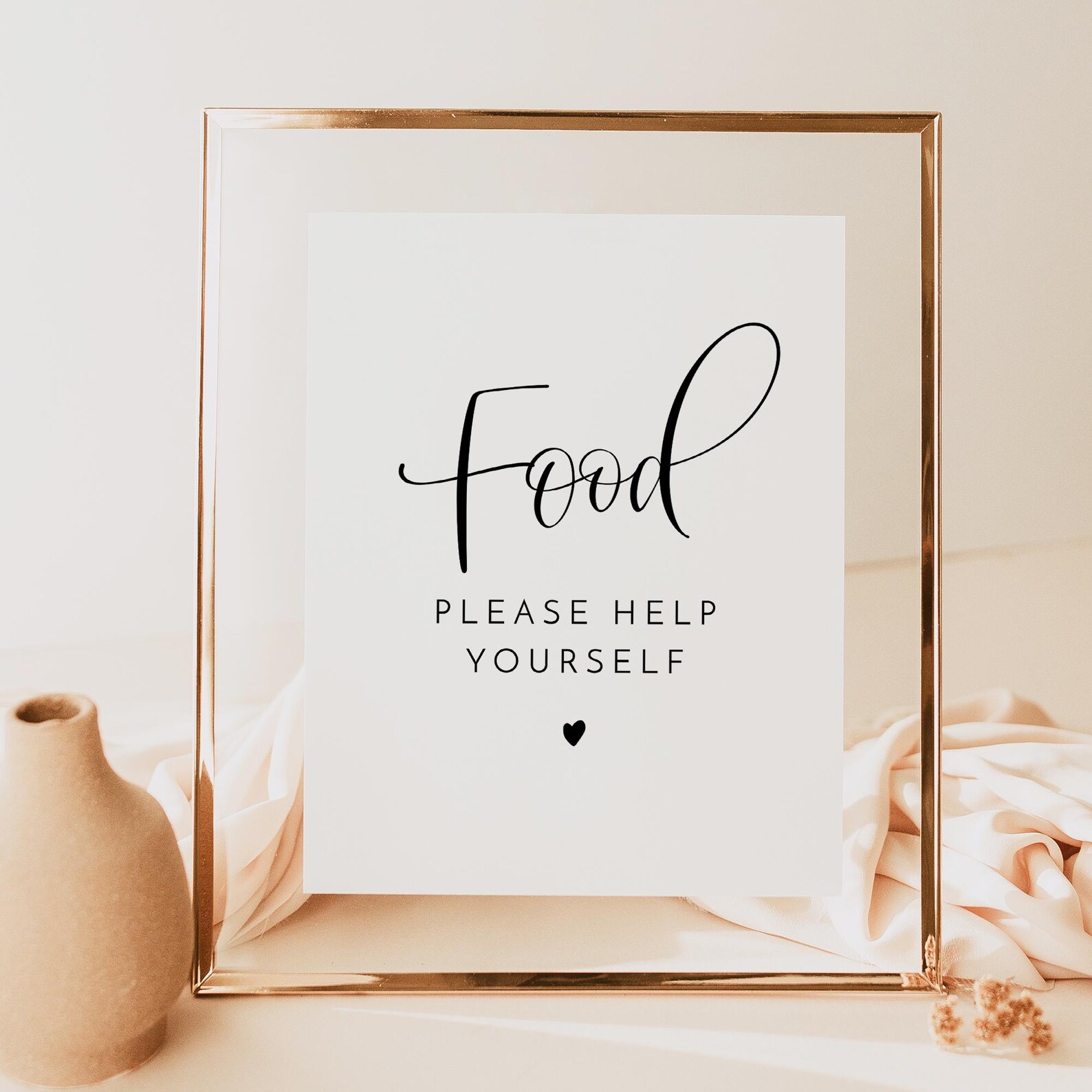 PRINTED + SHIPPED Food Table Sign, Baby Shower Food Display Sign ...