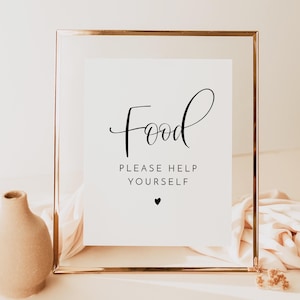 PRINTED + SHIPPED Food Table Sign, Baby Shower Food Display Sign ...