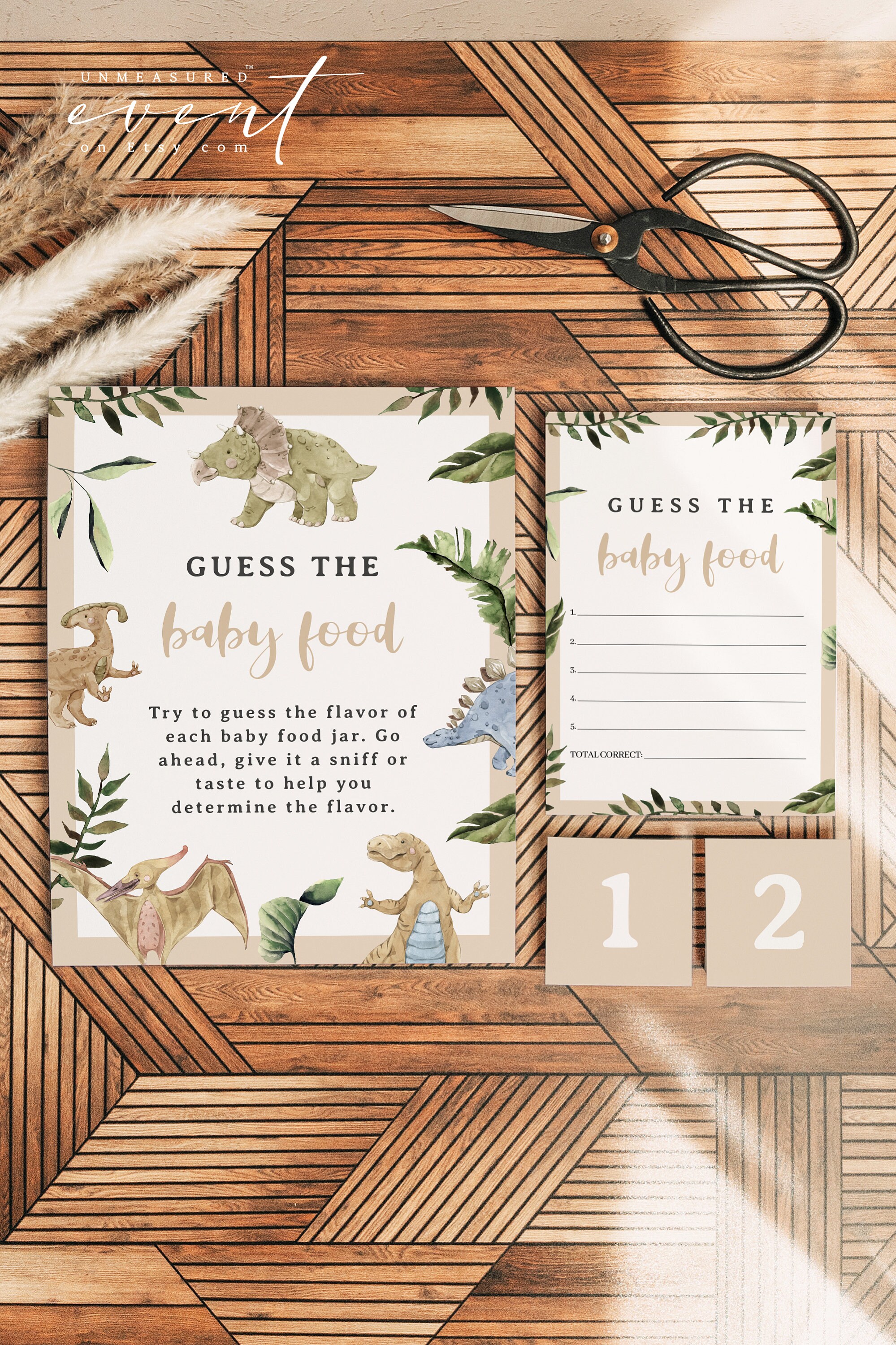 SPIKE Dinosaur Baby Shower Game Bundle, T-red Baby Shower Games ...