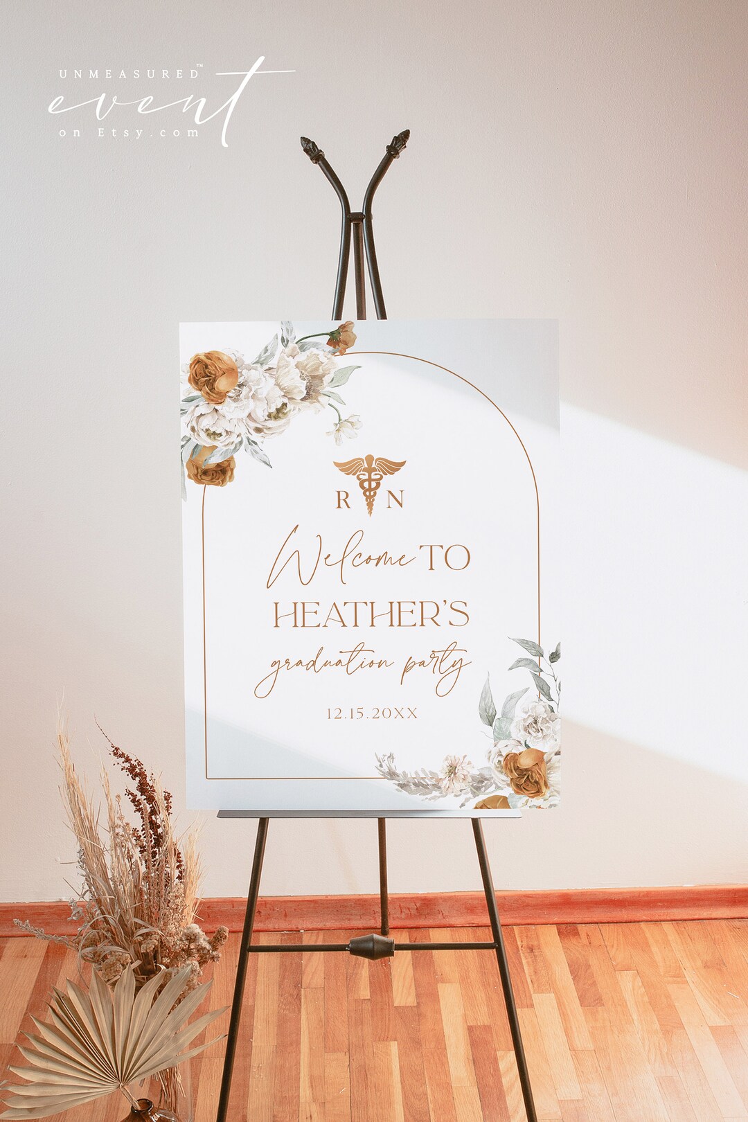 BOHEME Bohemian Nurse Graduation Welcome Sign Template Terracotta RN ...