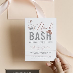 GENNA Nash Bash Invitation Template, Nash Bash Bachelorette, Nashville ...