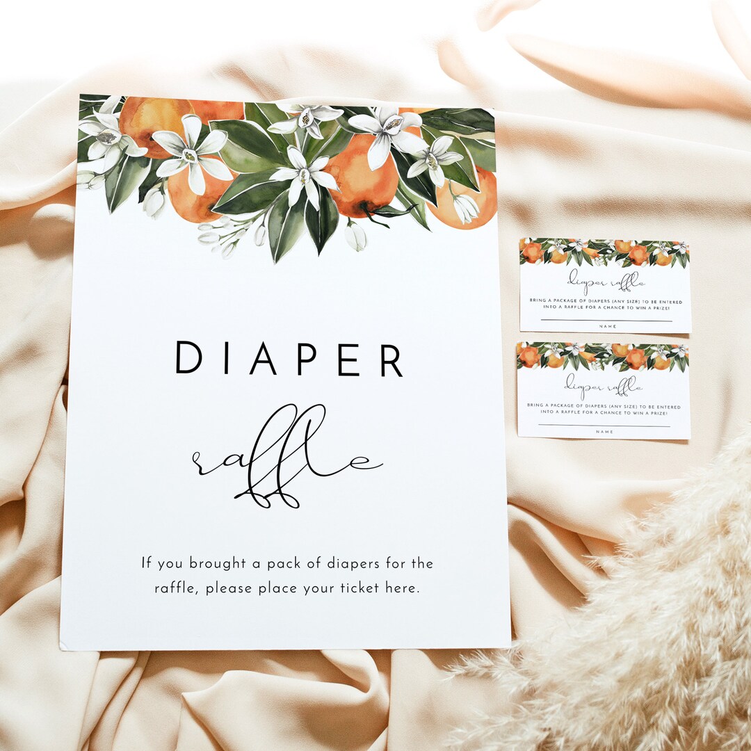 CALLIOPE PRINTED + SHIPPED Diaper Raffle Baby Shower Game Set, Little ...