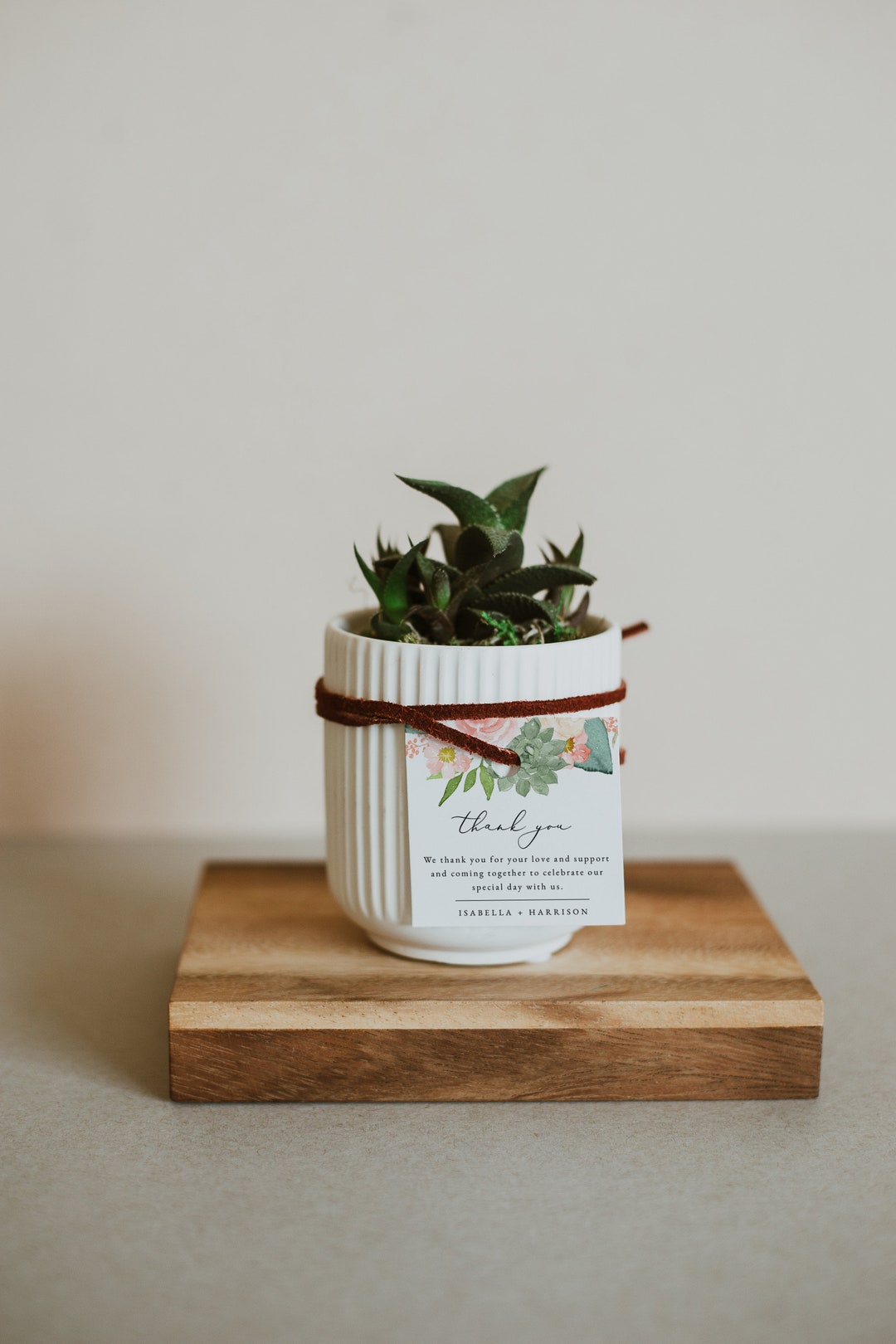 FINLEY Succulent Favor Tag Printable Template, Succulent Thank You Tags ...