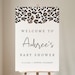 AUBREE Baby Shower Welcome Sign Template, Leopard Print Baby Shower ...