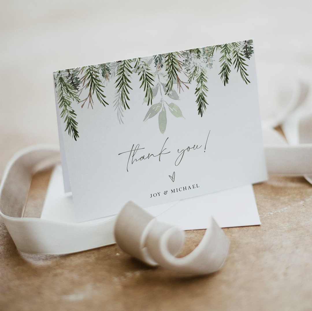 Thank You Card Template, Printable Thank You Card, Rustic Pin Thank You ...