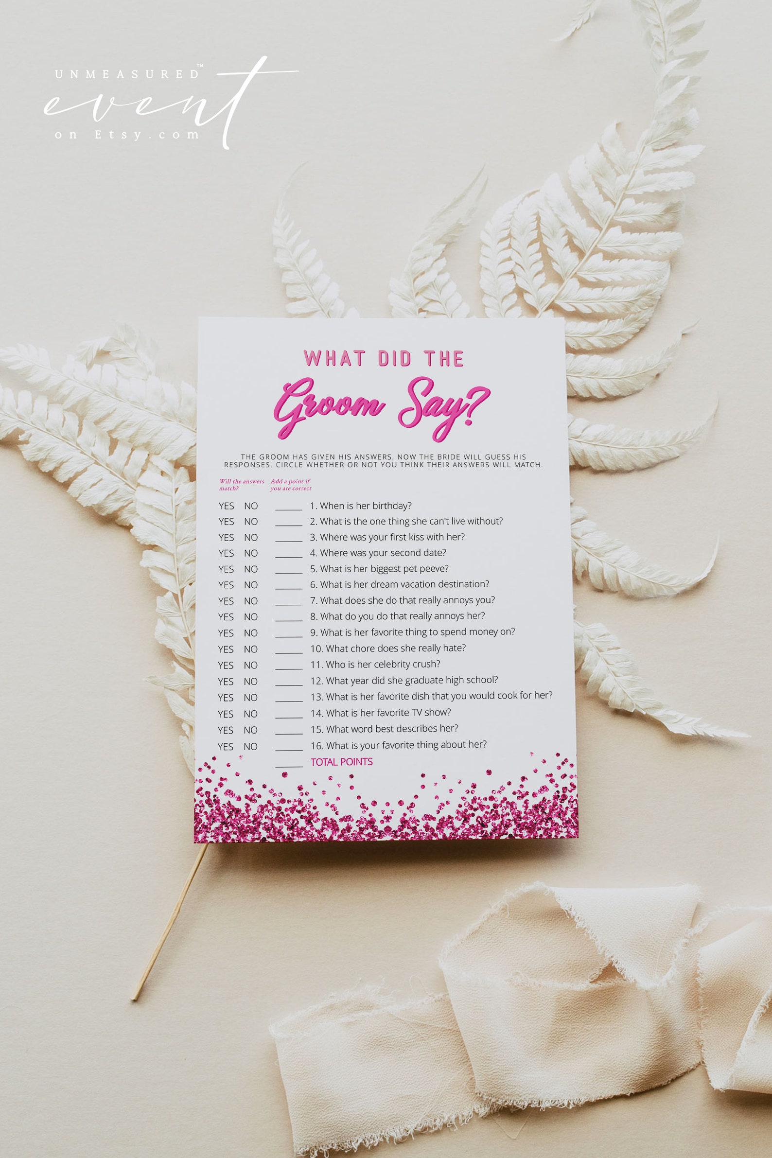 BARB What Did the Groom Say Bachelorette Game Printable Hot | Etsy