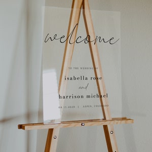 ALINA Wedding Welcome Sign, Modern Minimalist Wedding Welcome Sign ...