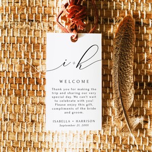 Welcome Tag Template, Wedding Welcome Bag Tag Printable, Wedding Favor ...