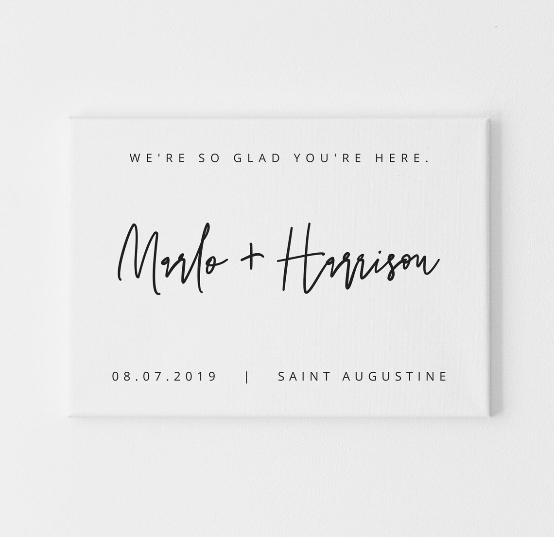 MARLO Modern Wedding Welcome Sign Template, Minimal Wedding Welcome ...