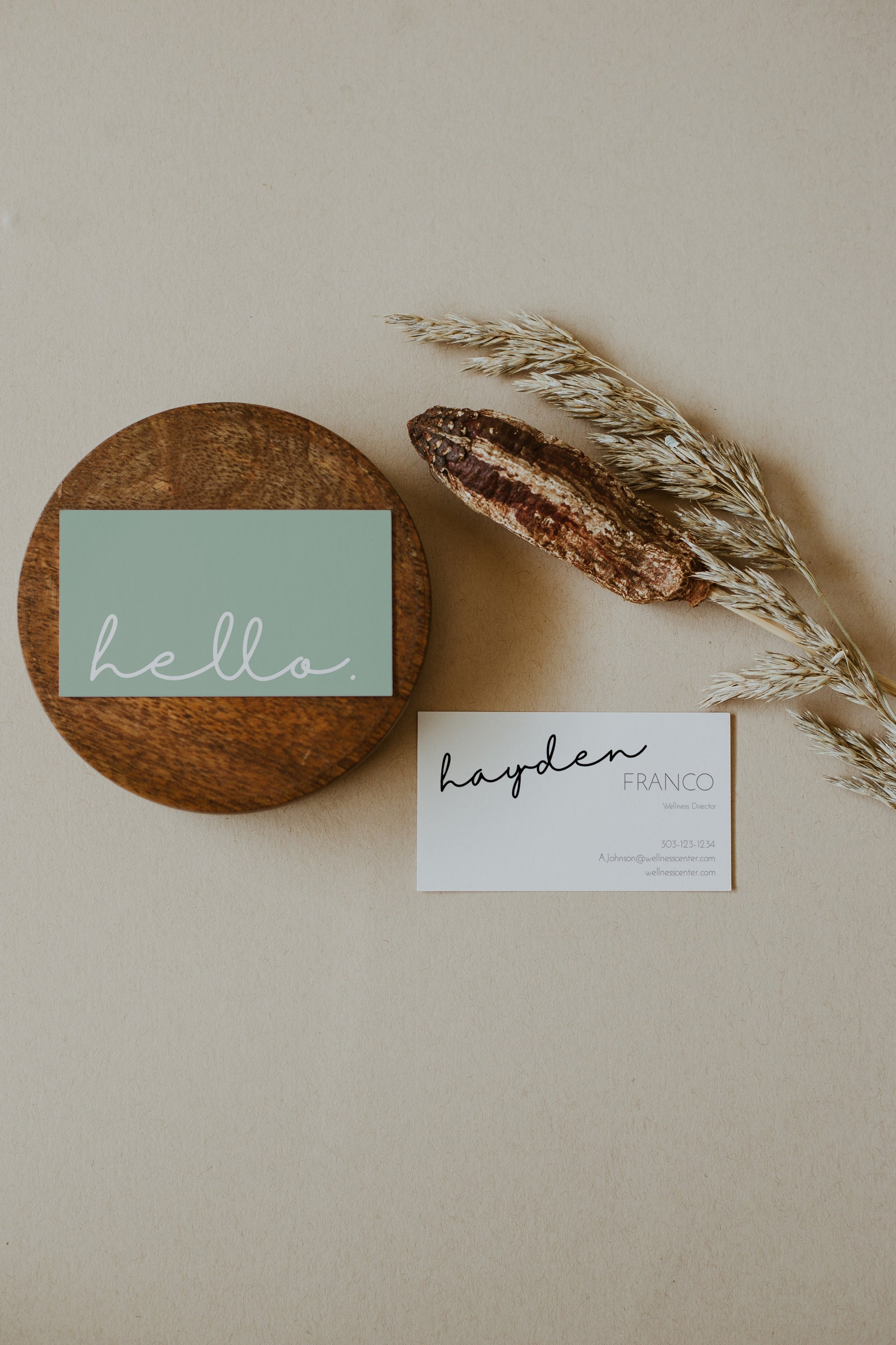 Minimalist Business Card Template, Hello Business Card, Business Cards ...