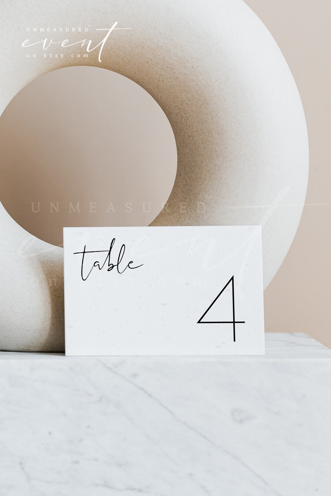 ADELLA Minimalist Wedding Table Number Template, Wedding Table Number ...