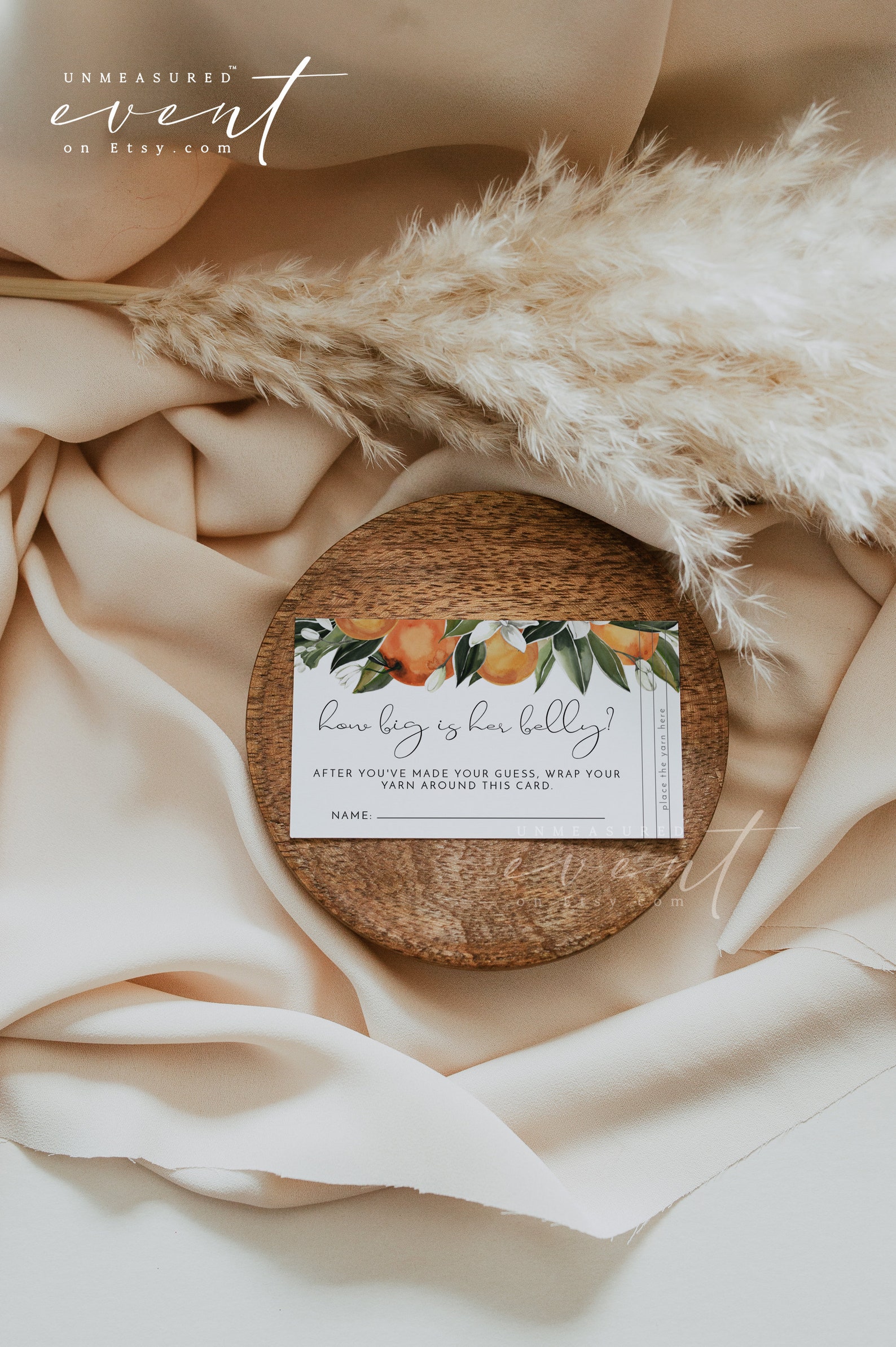 CALLIOPE How Big is Her Belly Game Orange Baby Shower Games - Etsy Canada