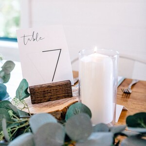 ADELLA Minimalist Wedding Table Number Template, Simple Table Numbers ...