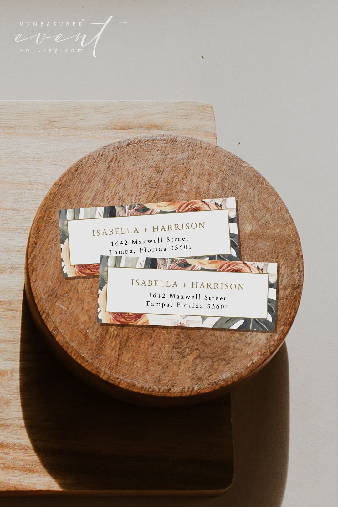 KINSLEY Return Address Label, Terracotta Wedding Return Address Sticker ...