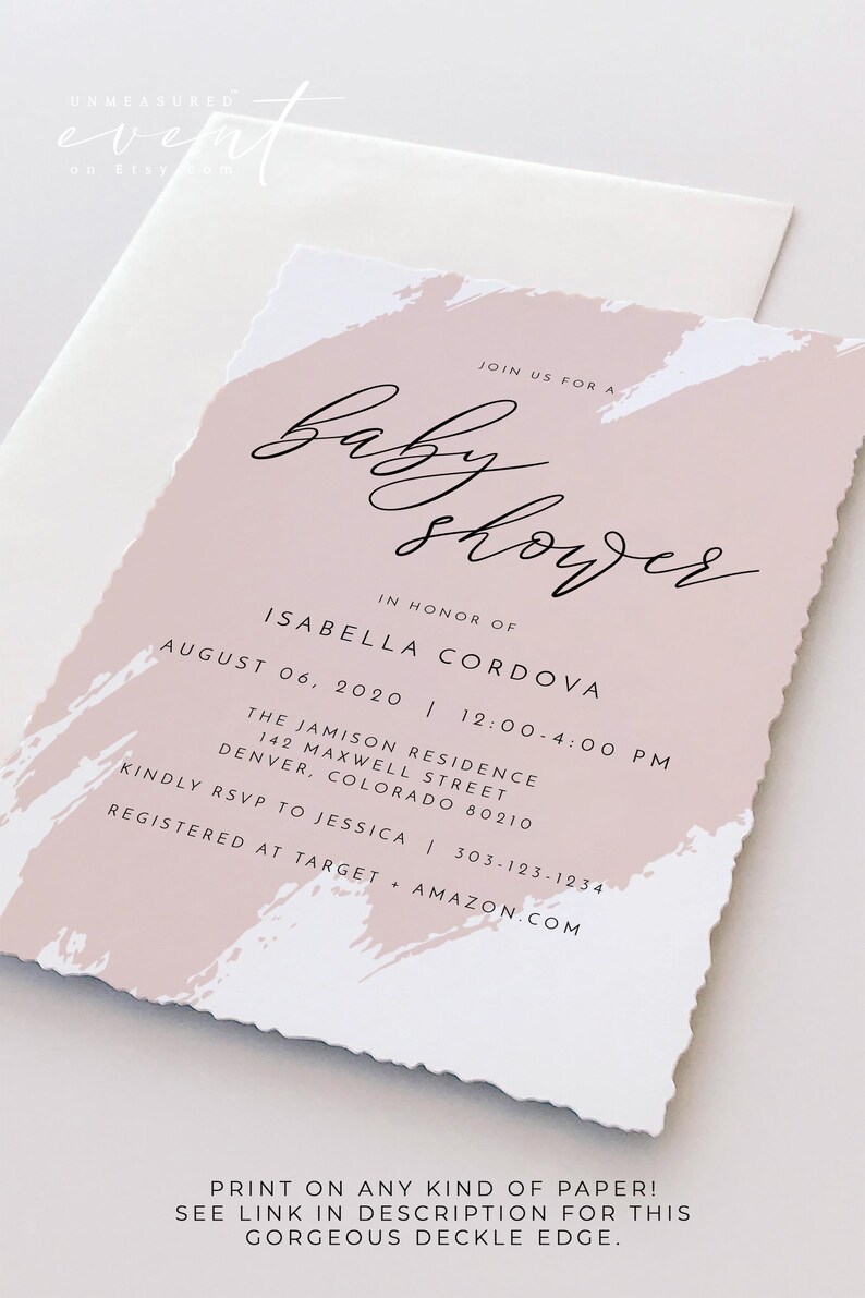 GRETCHEN Baby Shower Invitation Template, Printable Baby Shower Invite ...