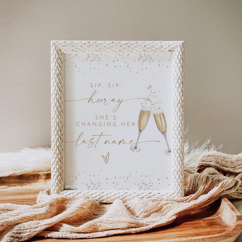 Sip Sip Hooray Sign, Bridal Brunch Welcome Sign, Pop the Champagne ...