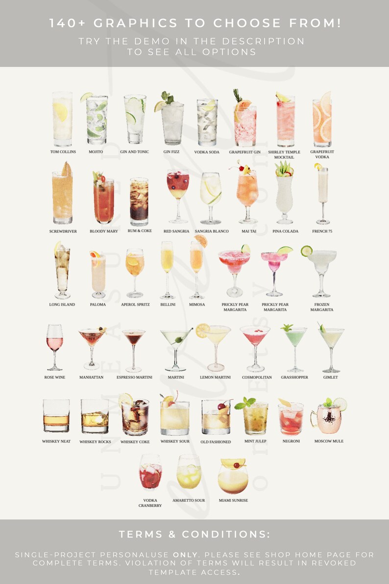 NINA Signature Drink Sign Template, Printable Signature Drink Sign for ...