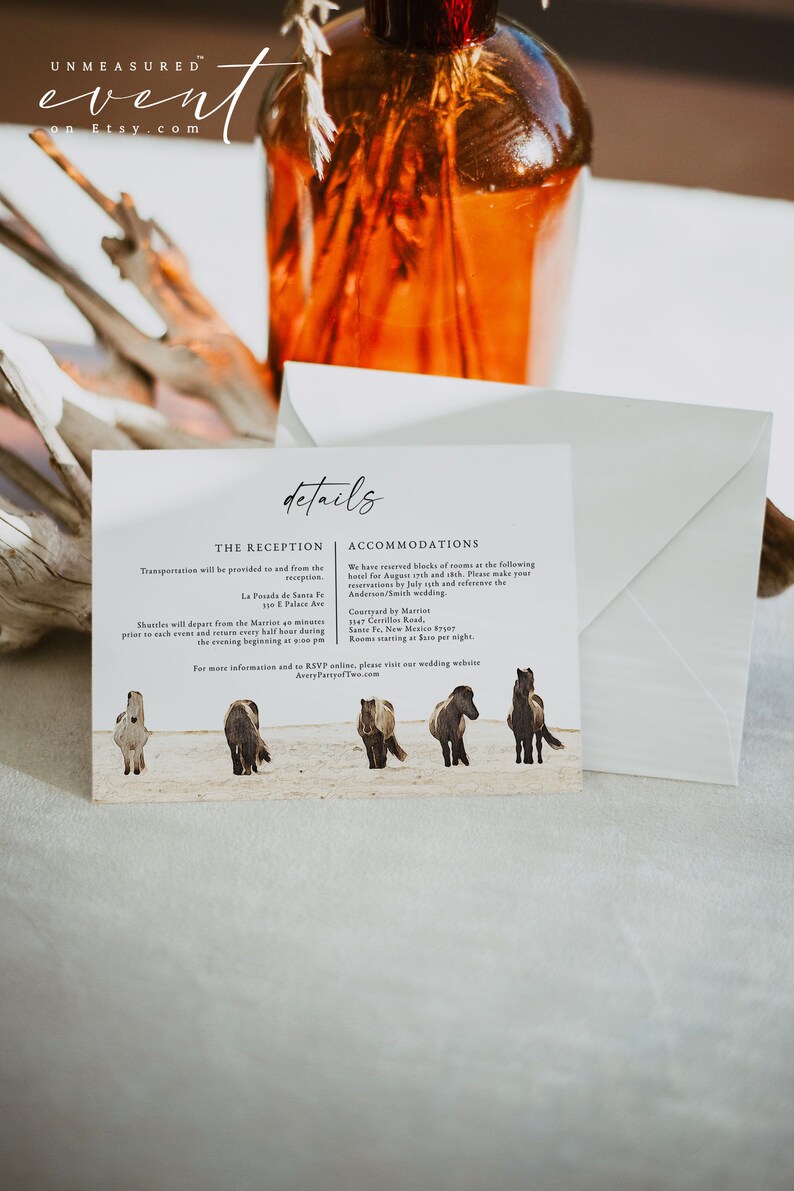 CHEYENNE Horse Wedding Invite Ranch Wedding Invite Horse - Etsy