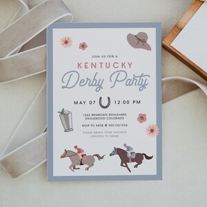 Kentucky Derby Party Invitation Template, Horse Racing Party Invite ...