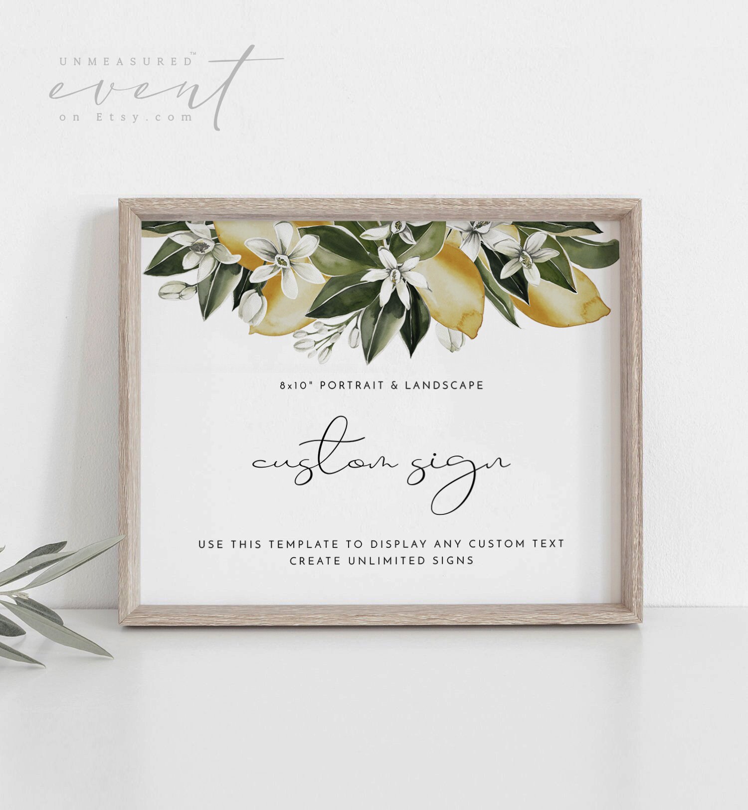 DAHLIA Custom 8x10 Sign Template Printable Table Top | Etsy