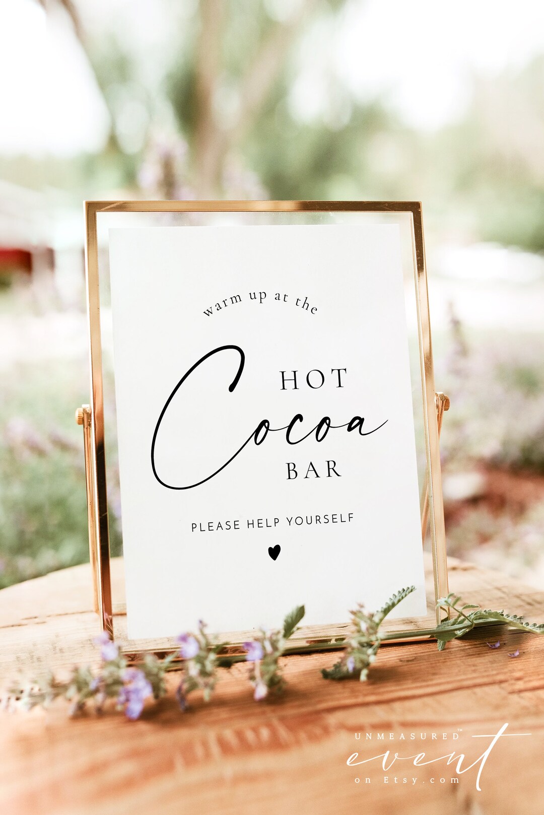 BLAIR PRINTED + SHIPPED Hot Cocoa Sign, 8x10" Hot Chocolate Bar Sign ...