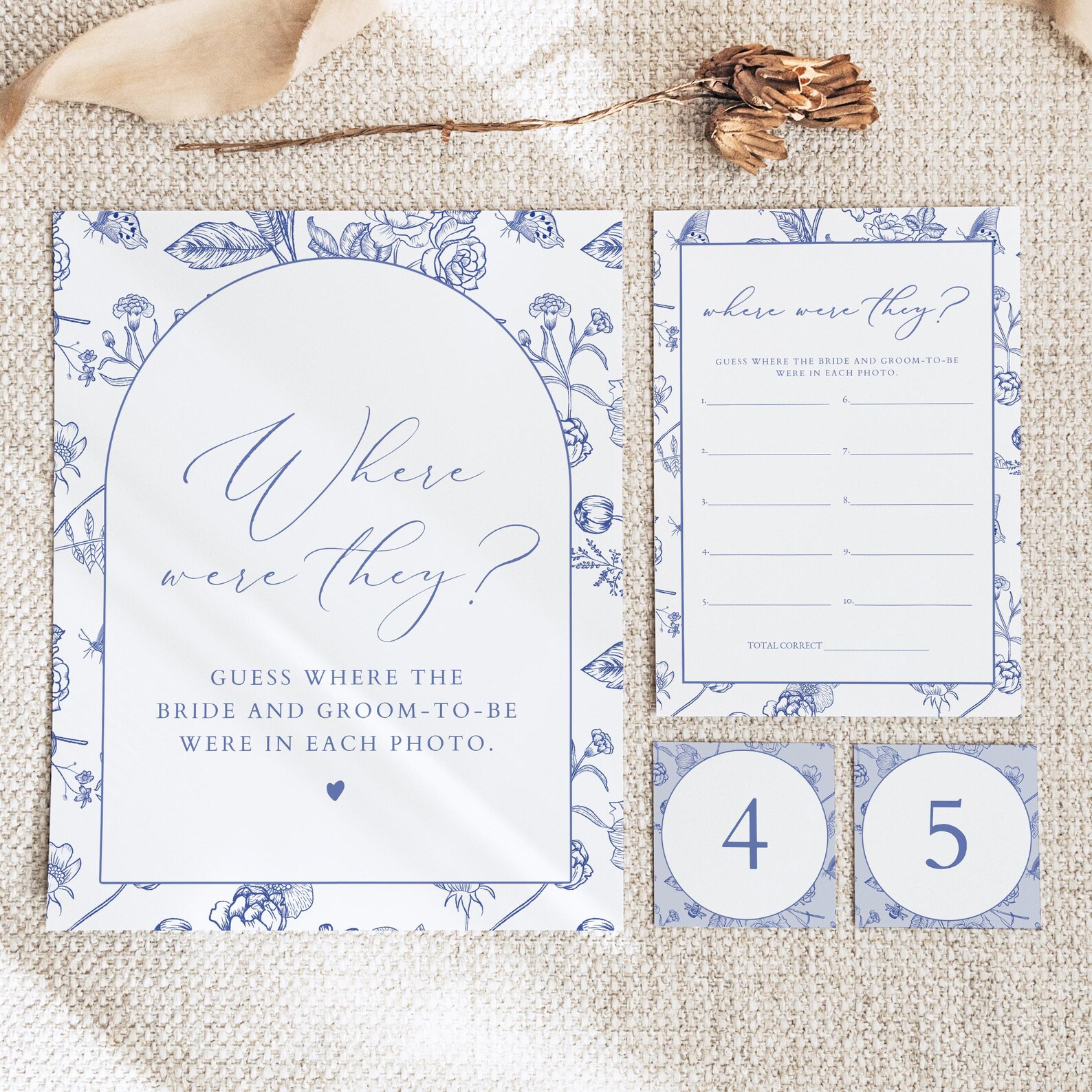 AURELIA Bridal Shower Game Bundle, Chinoiserie Bridal Shower Game ...