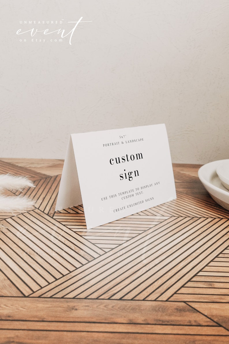 JANA Minimalist Custom 5x7 Sign Template Printable | Etsy